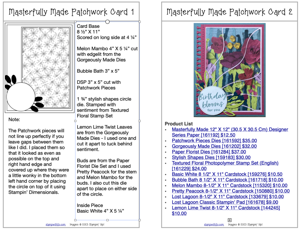 Masterfully Made Patchwork Card