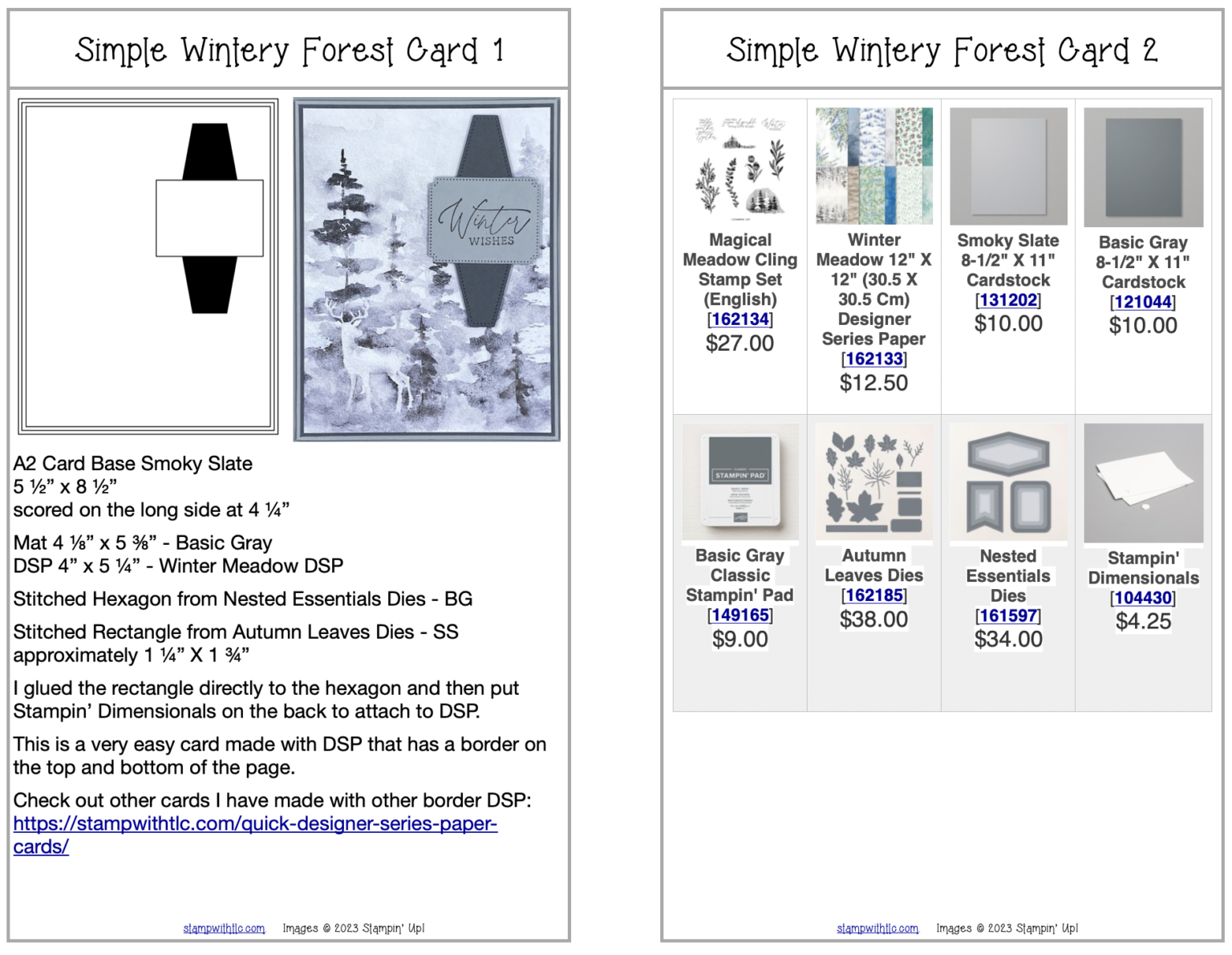 Simple Wintery Forest Card