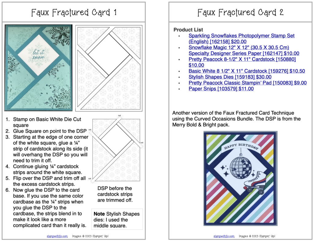 Faux Fractured Card