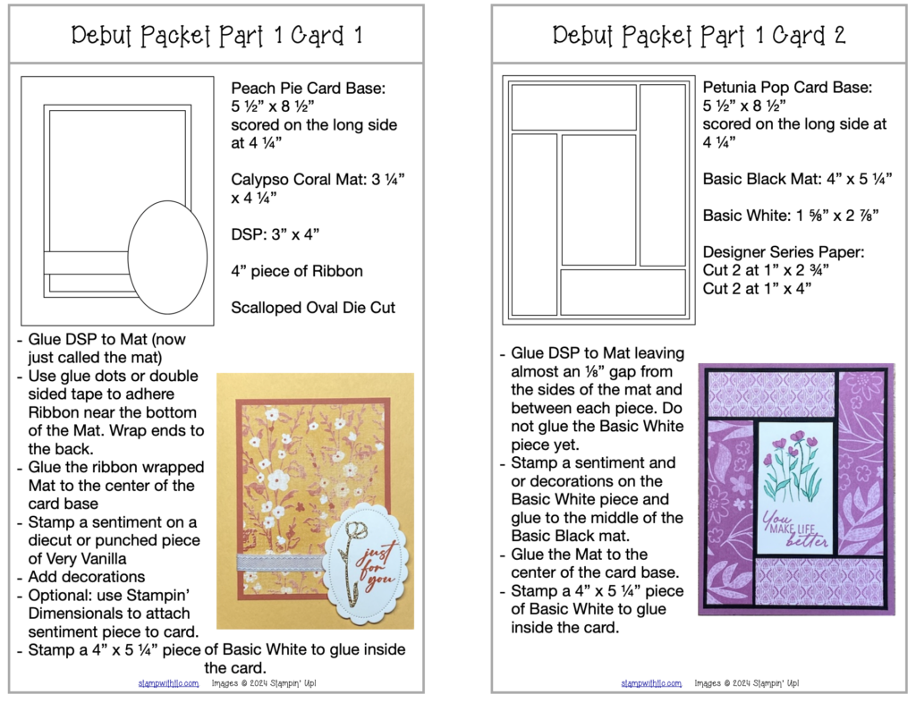 Catalog Debut Packet Part 1