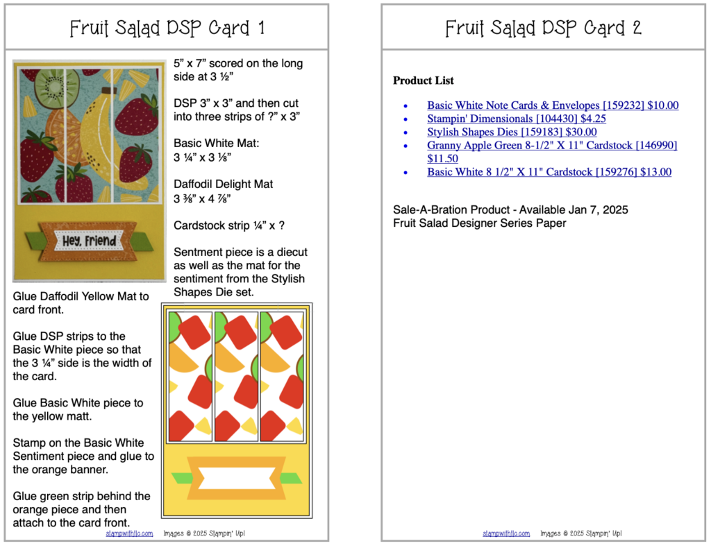 Fruit Salad Card