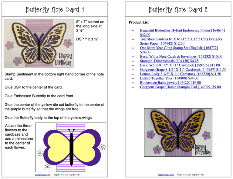 Butterfly Note Card